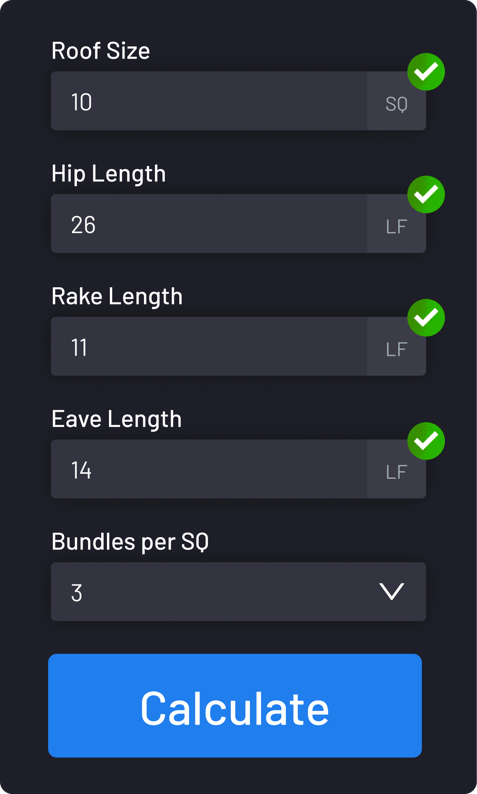Roofing Waste Calculator | Shingle Calculator | OneClick Code